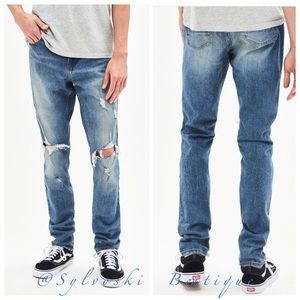 PacSun | Jeans | Pacsun Light Ripped Stacked Skinny Jeans Nwt | Poshmark